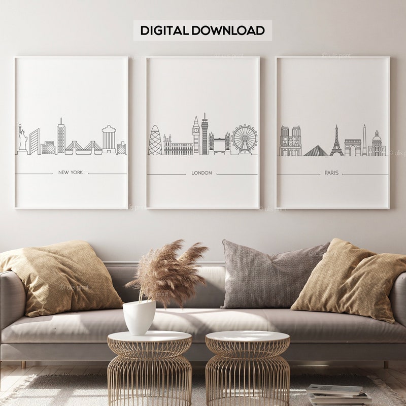 City Skyline Print - Etsy