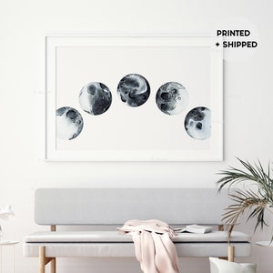 Horizontal Moon Phases Print Moon Print Full Moon Poster - Etsy