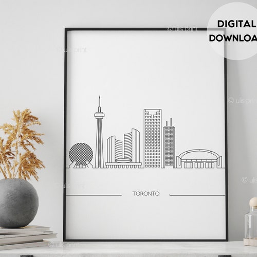 Toronto Line Art Print Toronto Skyline Poster Minimalist - Etsy