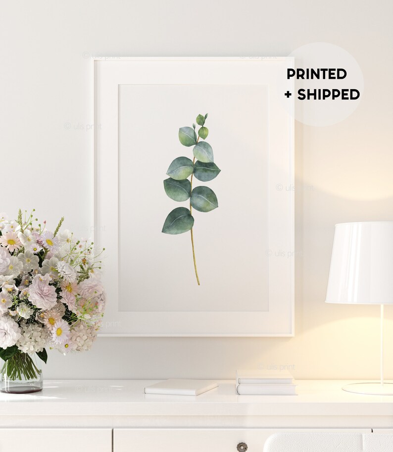 Eucalyptus Poster Watercolor Botanical Wall Art Green Leaf - Etsy