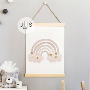 Watercolour Rainbow Print,nursery Room Decor, Girls Room Poster,kids ...