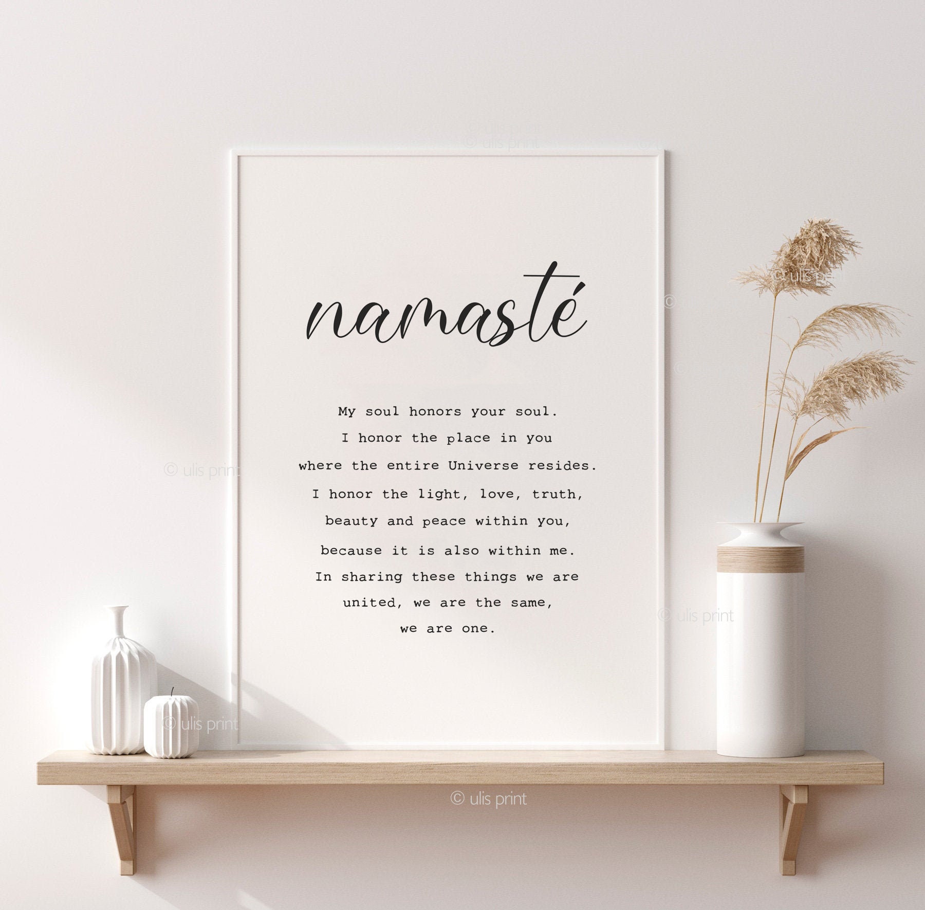 Namaste Wall Art Namaste Definition Print Yoga Poster - Etsy
