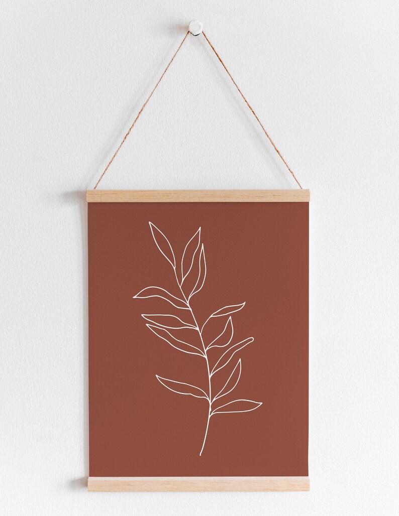 Botanical Line Drawing Print Botanical One Line Minimalist | Etsy