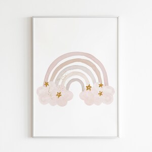 Watercolour Rainbow Print,nursery Room Decor, Girls Room Poster,kids ...