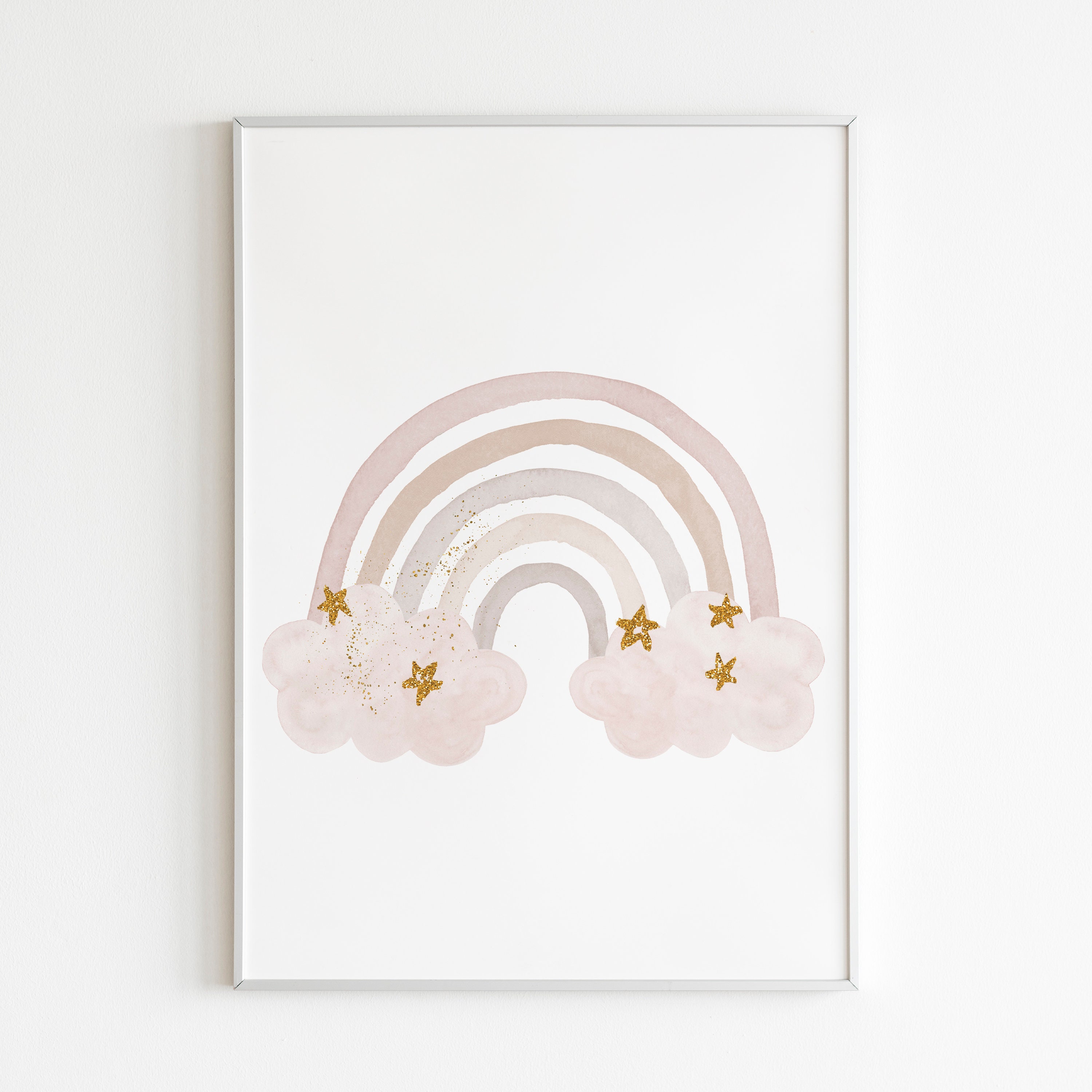 Watercolour Rainbow Printnursery Room Decor Girls Room - Etsy