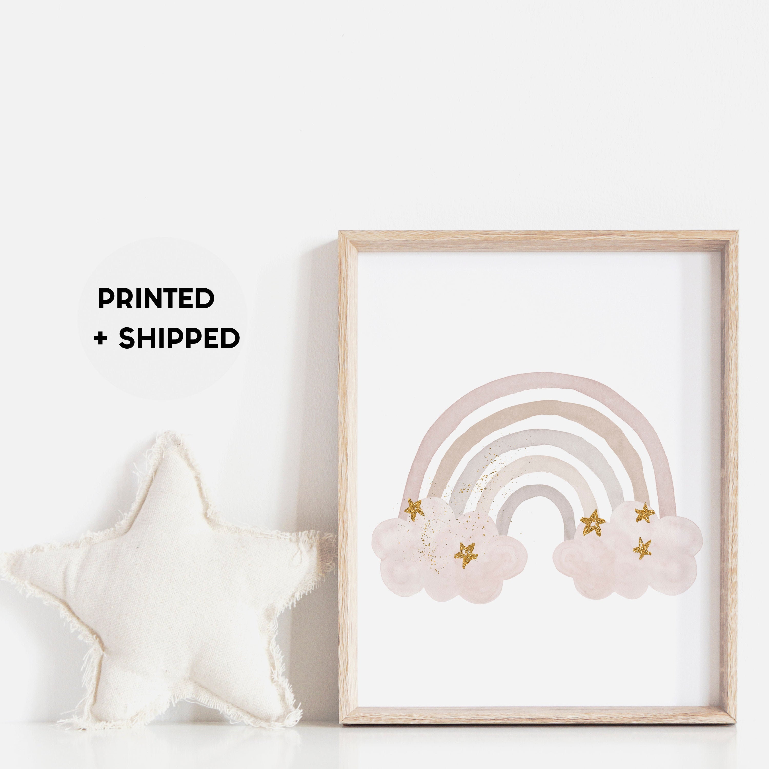 Watercolour Rainbow Print Nursery Room Decor Girls Room | Etsy