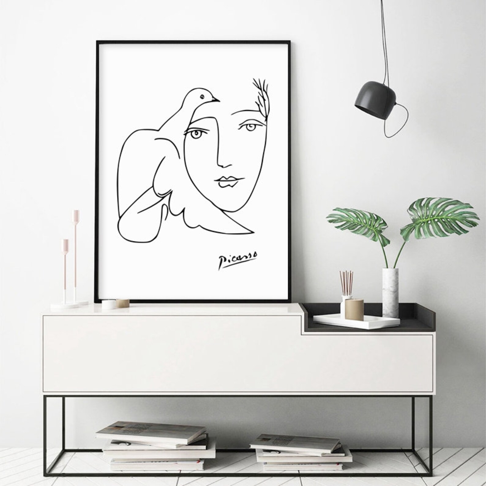 Picasso Poster Picasso Sketch Picasso Dove Face Print - Etsy