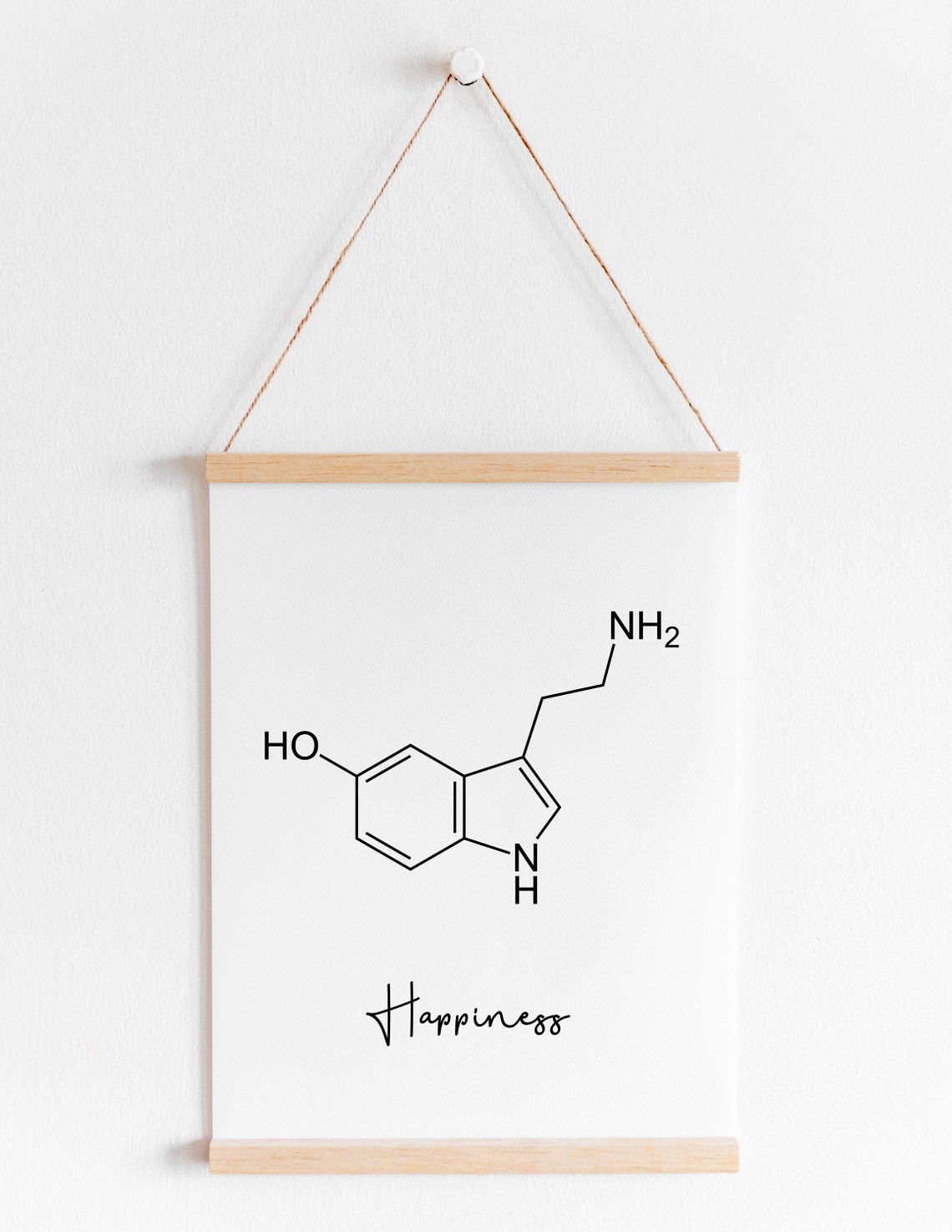 Happiness Molecule Poster Serotonin Molecule Science | Etsy