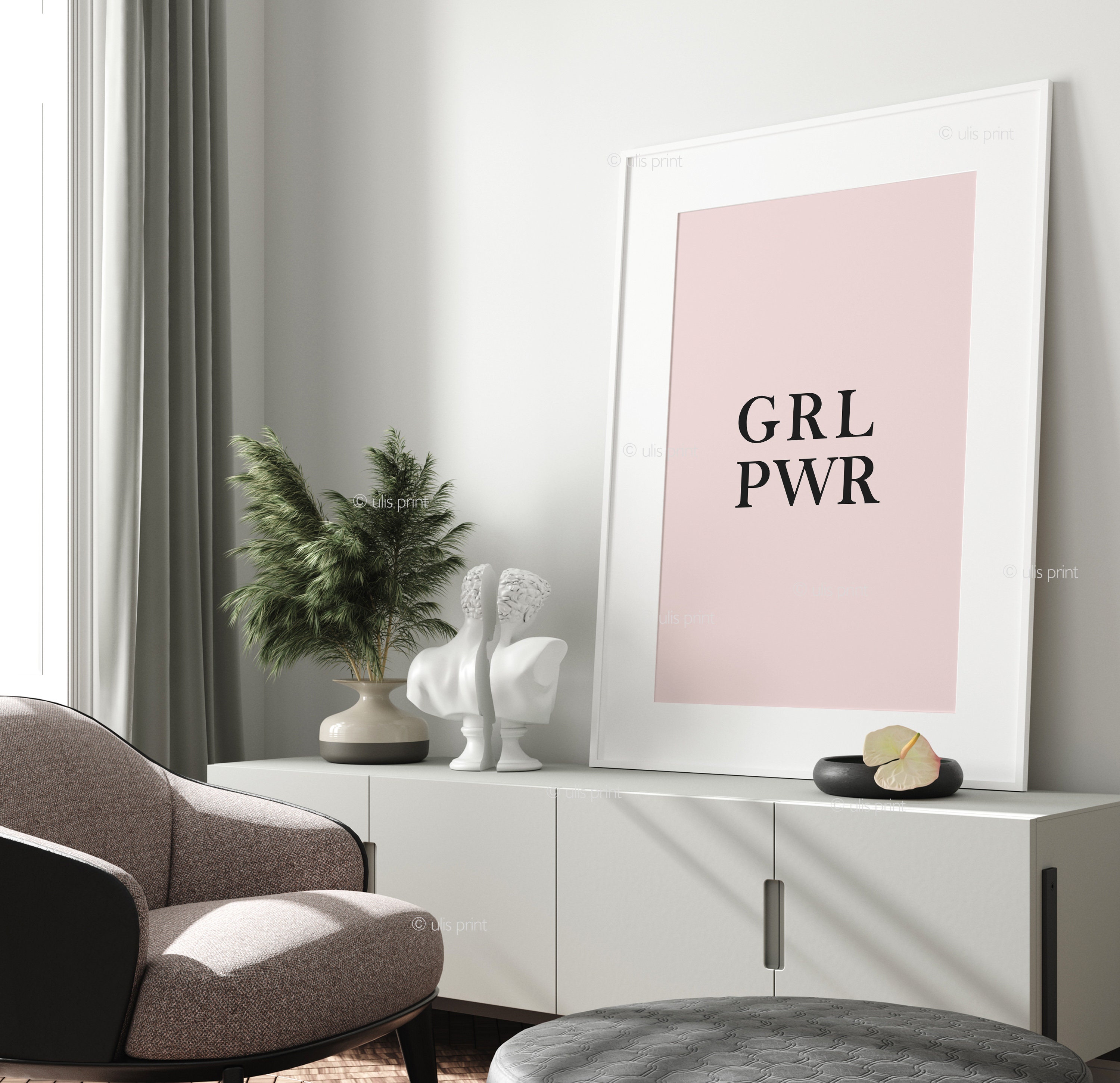 Girl Power Print Pink Poster Girl Quote Feminist Quotes - Etsy