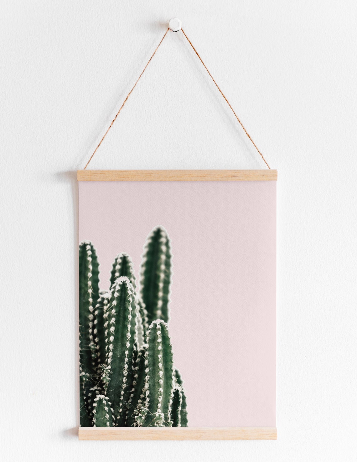 Cactus Print Pink Cactus Poster Blush Pastel Pink Large | Etsy