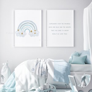 Watercolor Rainbow Print,nursery Room Decor, Boys Room Poster,kids Wall ...