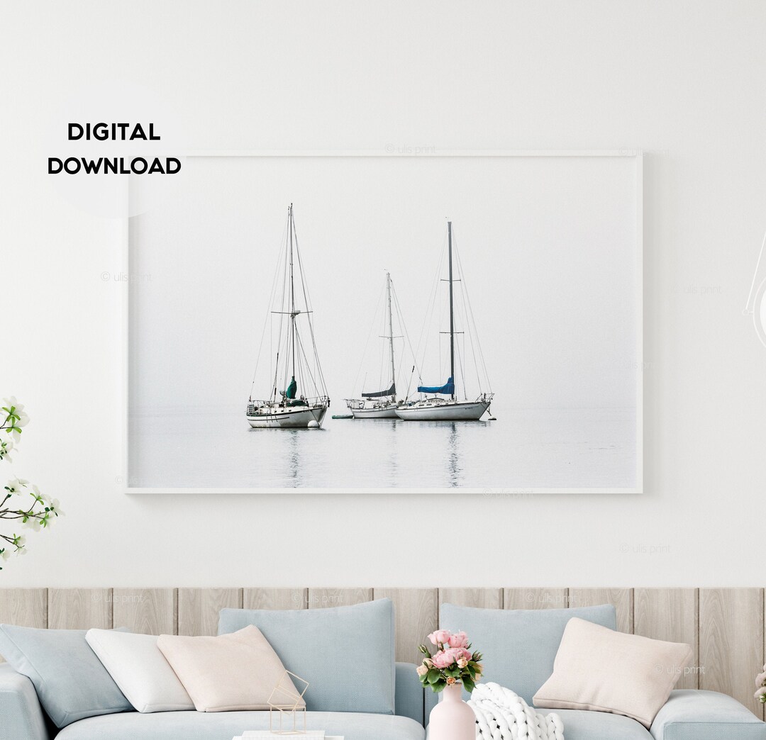 Boats Print, Boat Poster, Water Wall Art, Boat Photography, Minimalist ...