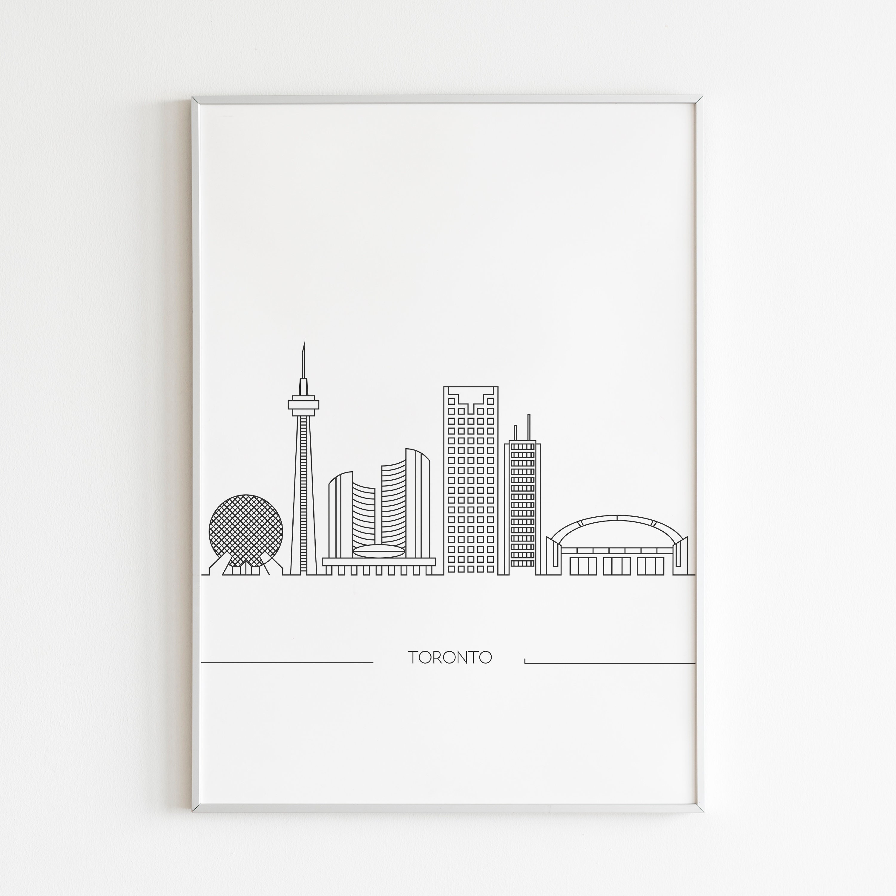 Toronto Line Art Print Toronto Skyline Poster Minimalist | Etsy