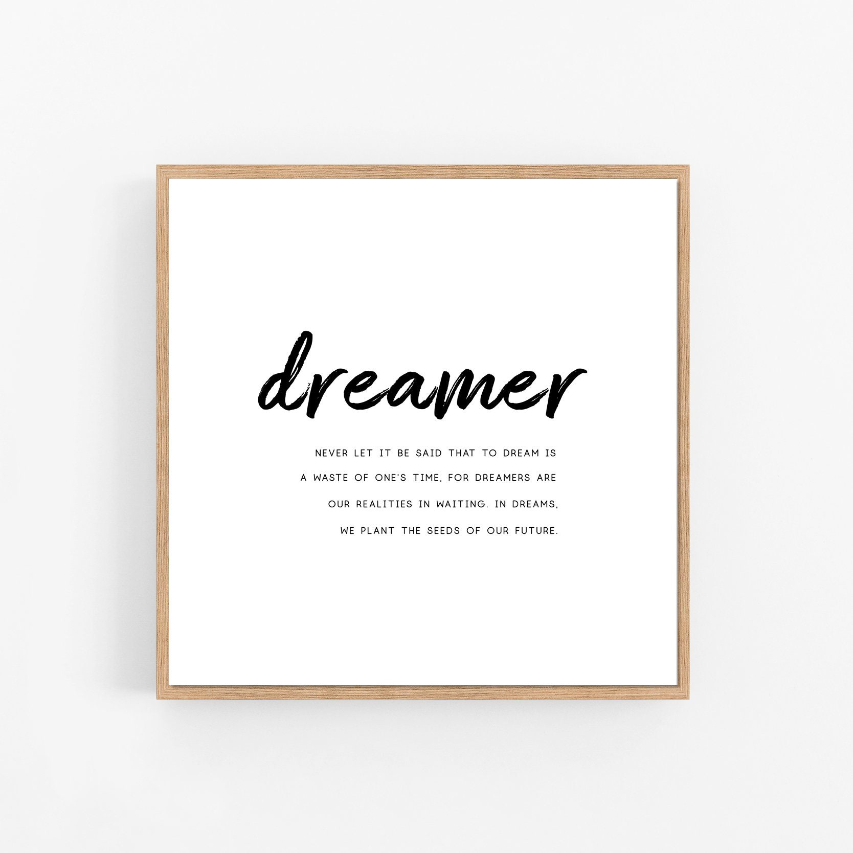 Dreamer Definition Print Motivational Print Dream Poster | Etsy