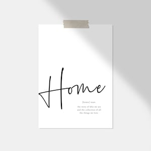 Home Definition Print Home Wall Art Home Definition Sign - Etsy