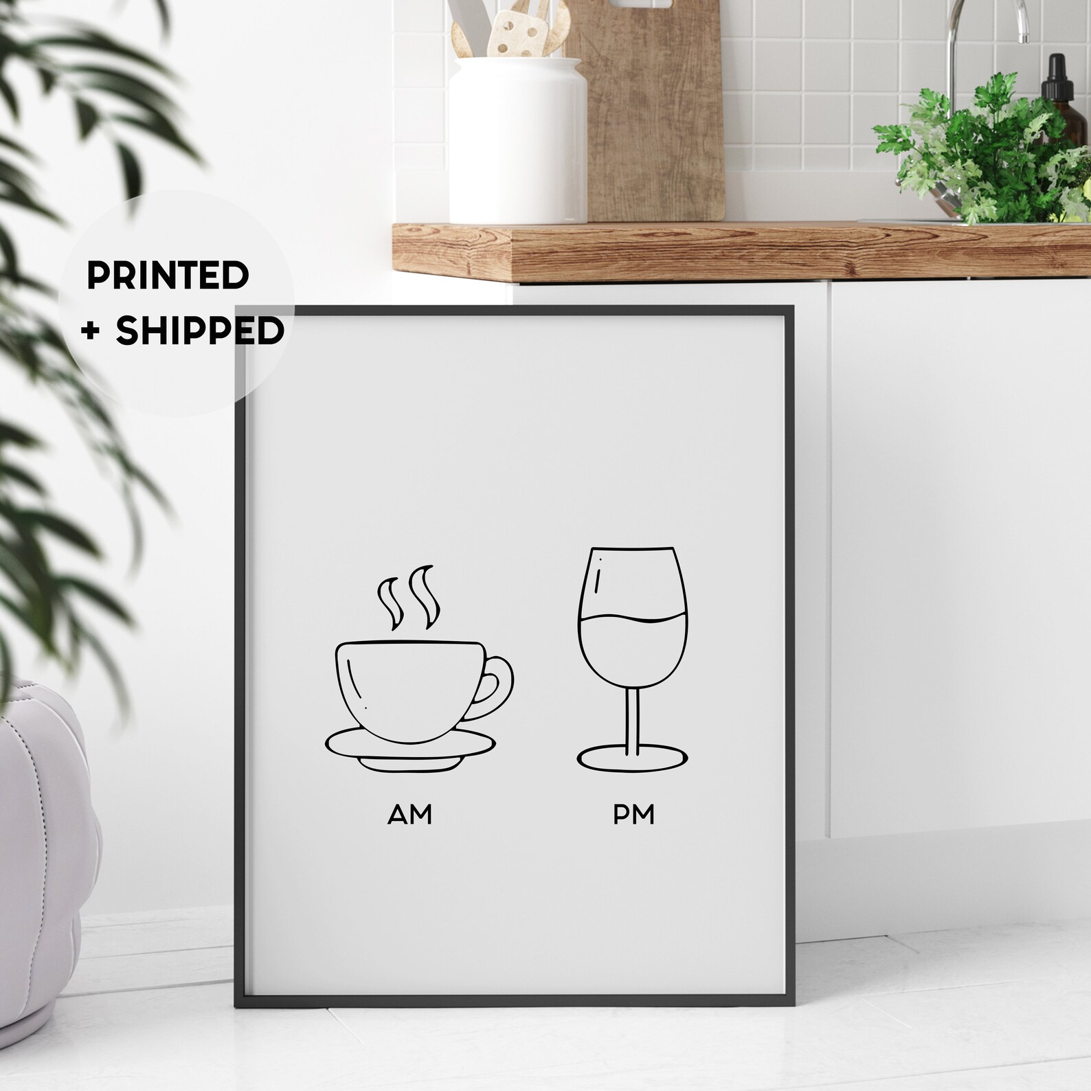 AM PM Poster Coffee Poster Coffee Art Kitchen Printcoffee - Etsy