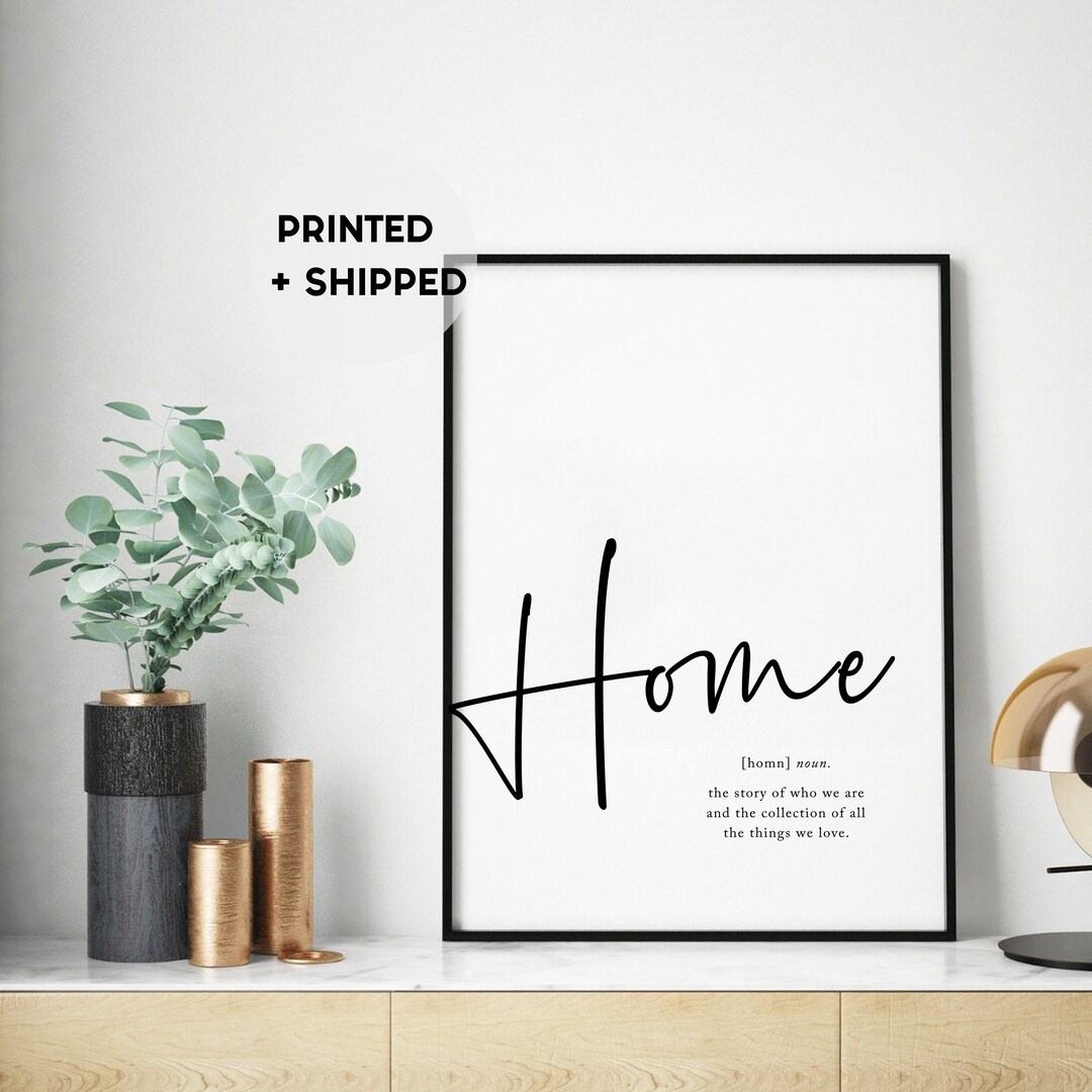 Home Definition Print Home Wall Art Home Definition Sign - Etsy