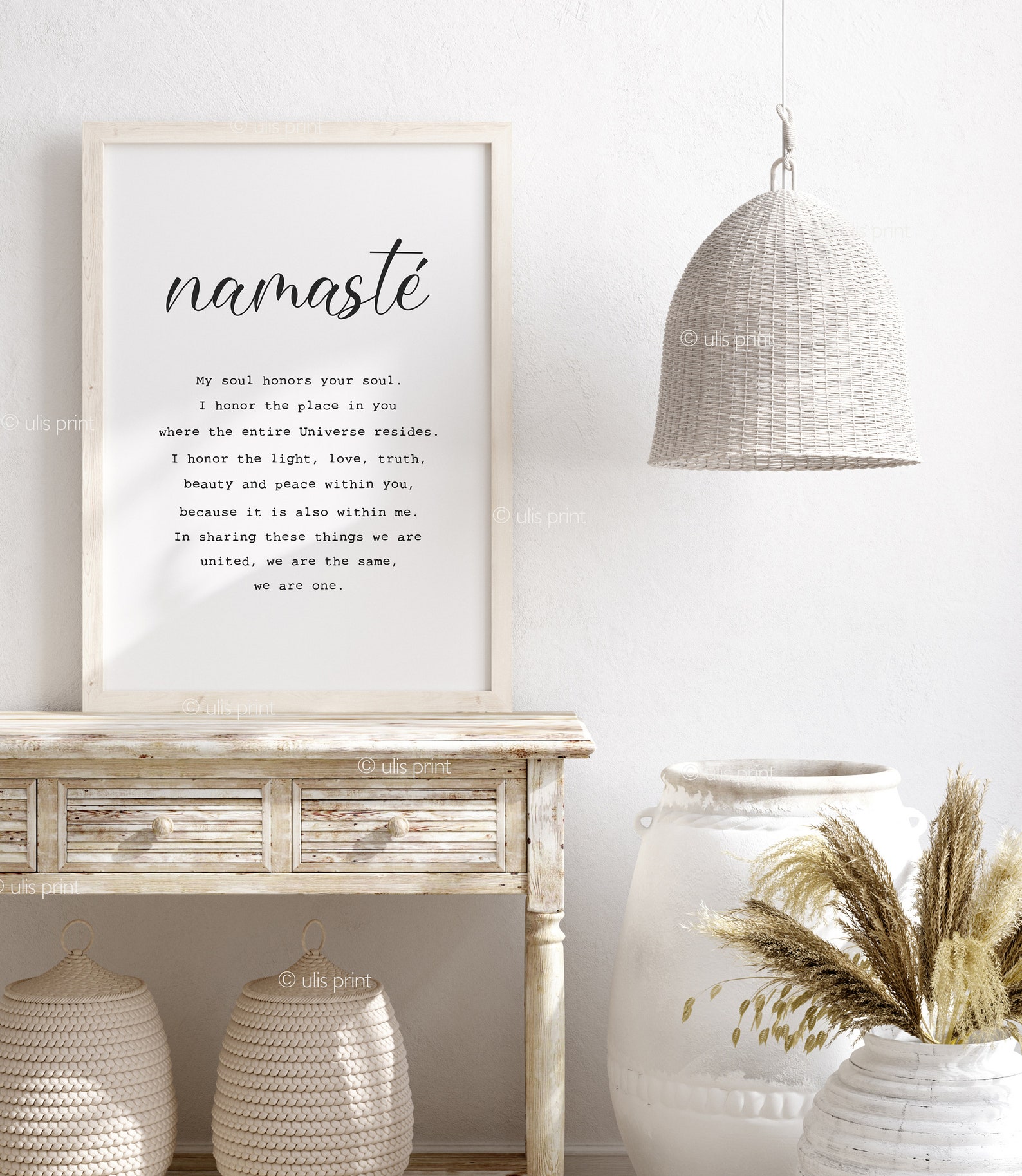 Namaste Wall Art Namaste Definition Print Yoga Poster - Etsy