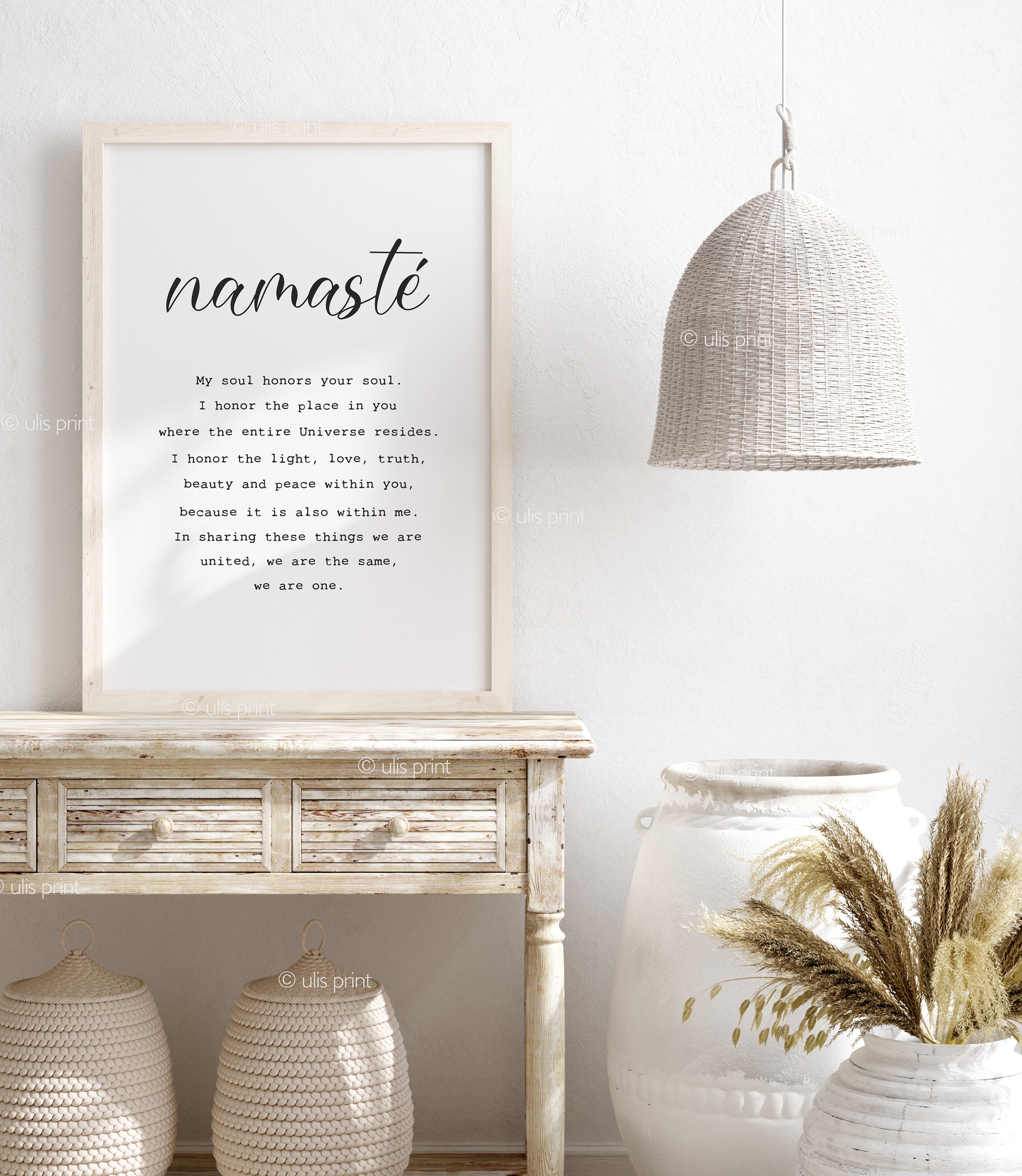 Namaste Wall Art Namaste Definition Print Yoga Poster - Etsy