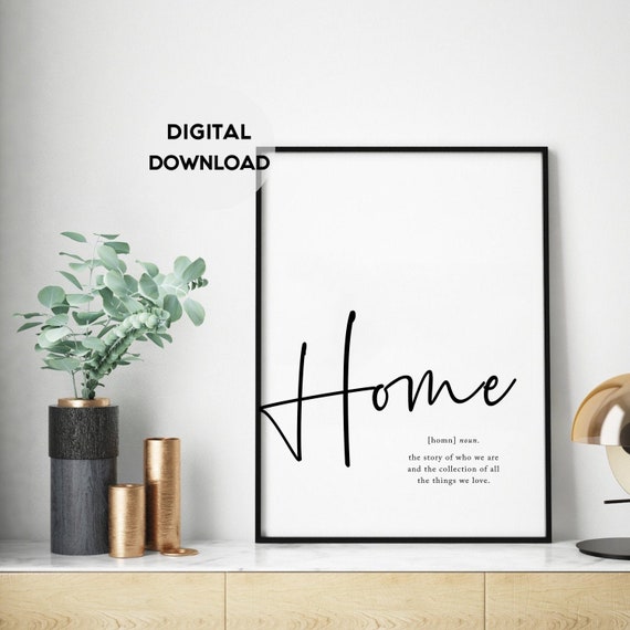 Home Definition Print Home Wall Art Home Definition Sign - Etsy Australia
