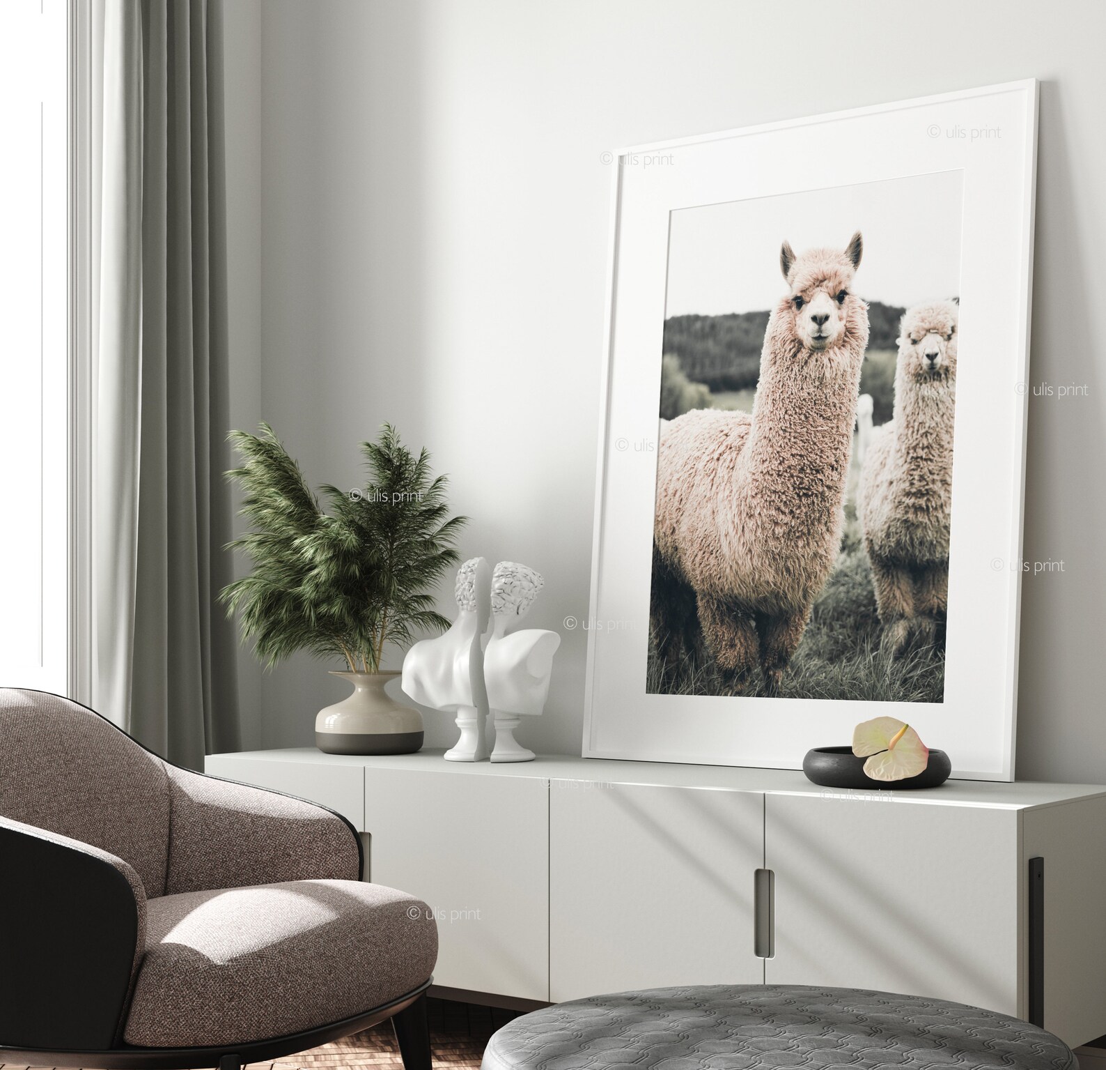 Llama Print Alpaca Art Print Boho Wall Art Alpaca Wall Art - Etsy