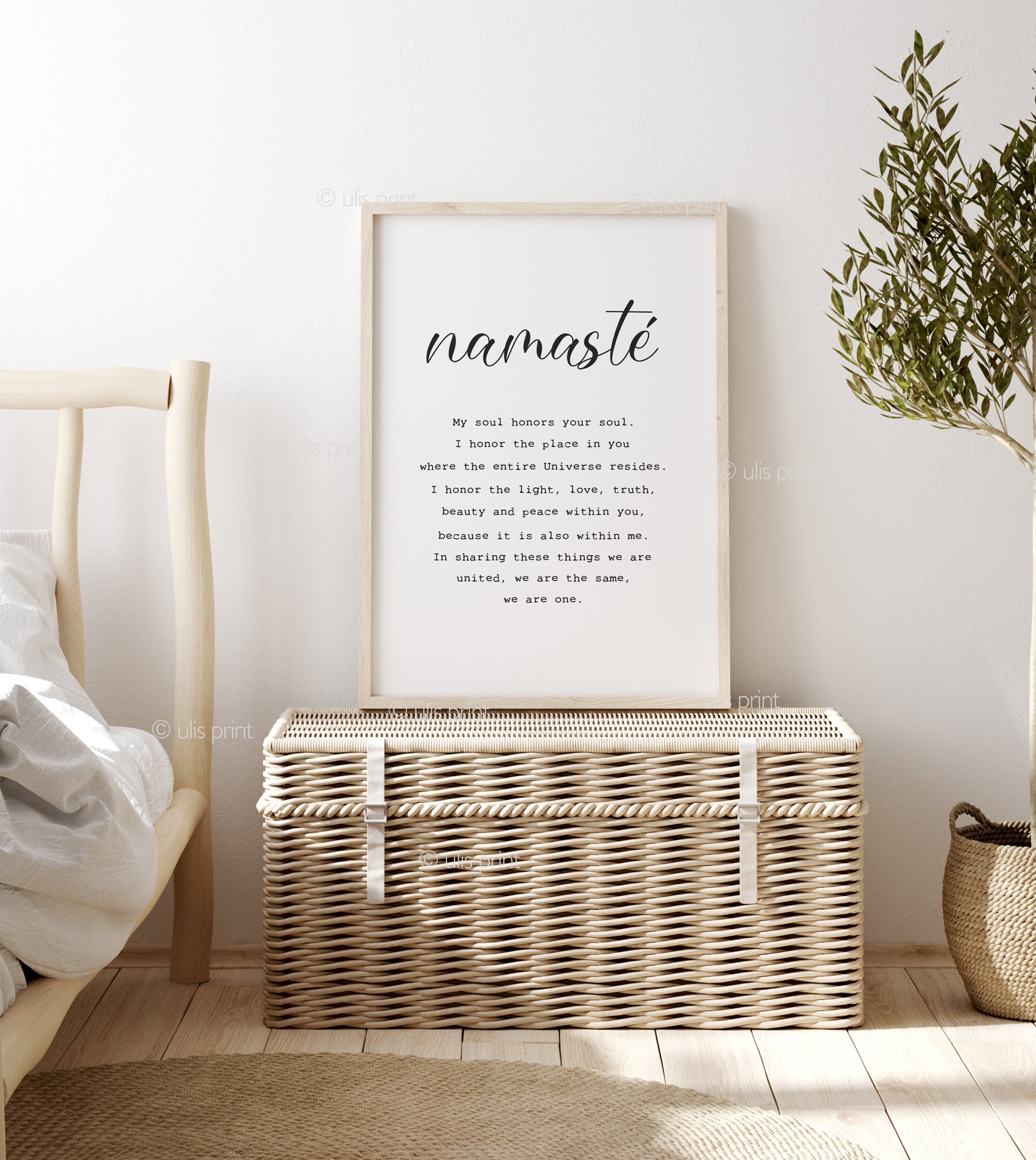 Namaste Wall Art Namaste Definition Print Yoga Poster - Etsy