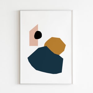Geometric Shapes Wall Art, Abstract Art, Geometric Art Print, Geometric ...