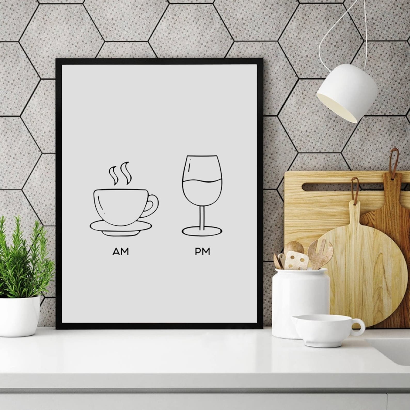 AM PM Poster Coffee Poster Coffee Art Kitchen Printcoffee - Etsy
