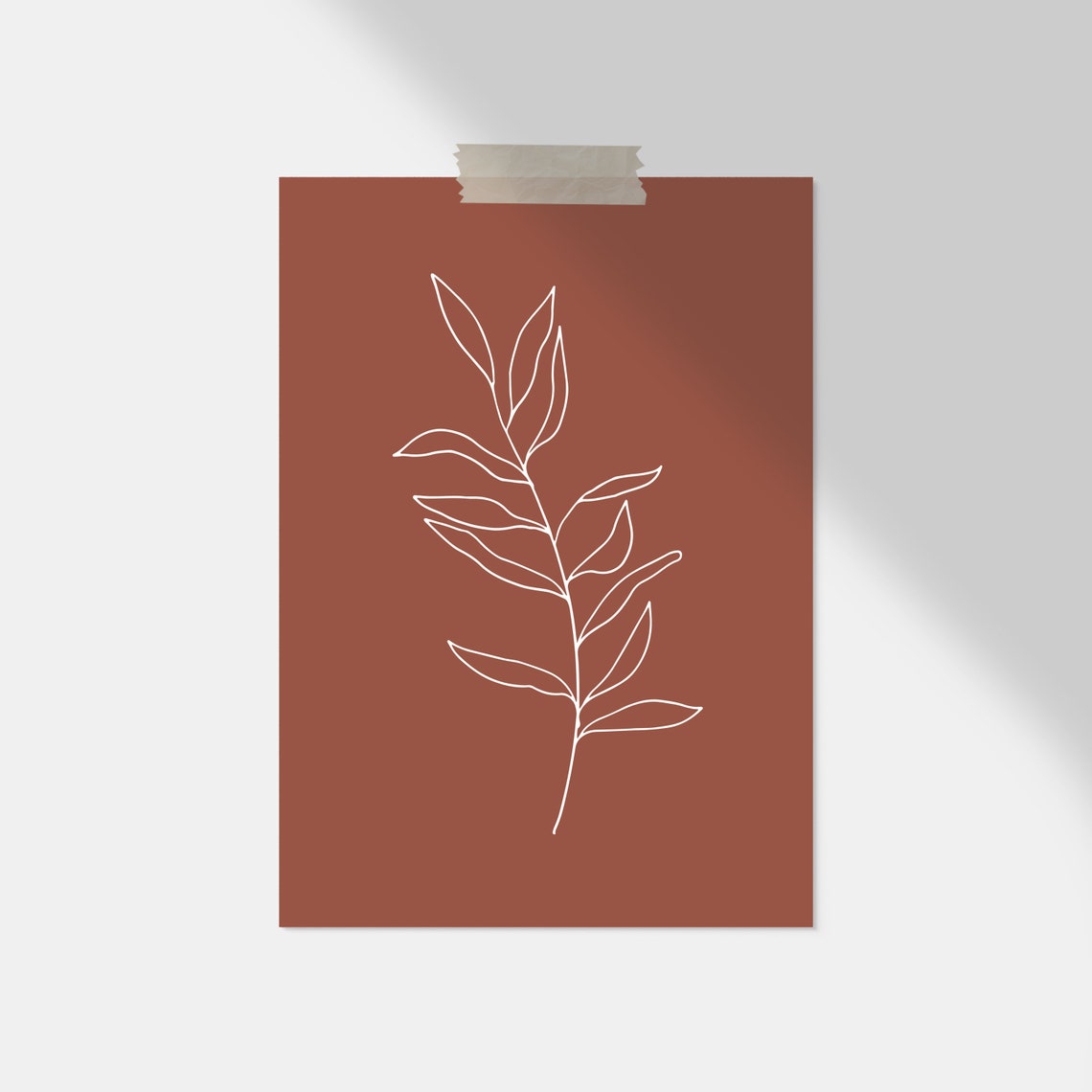 Botanical Line Drawing Print Botanical One Line Minimalist | Etsy