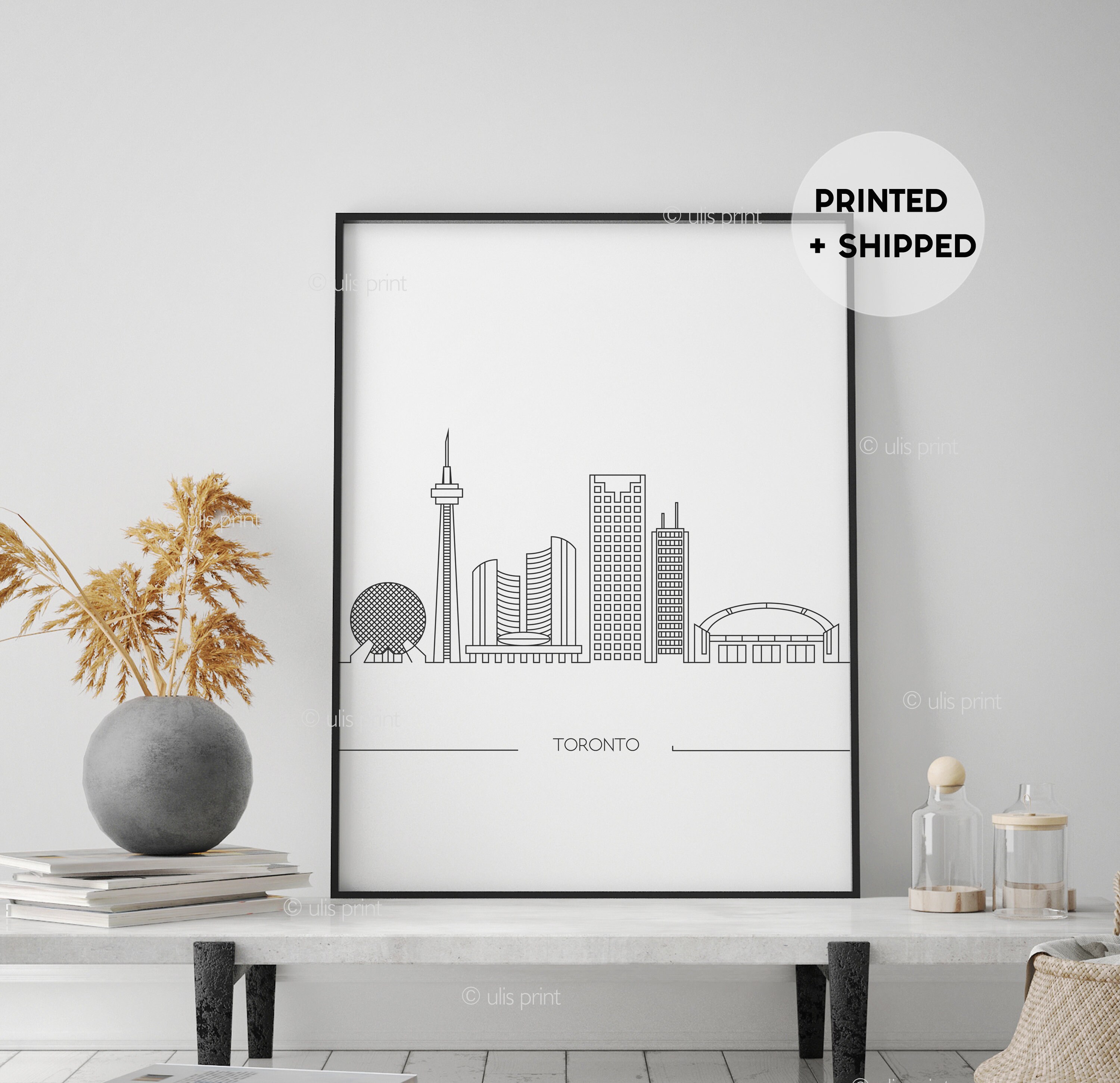 Toronto Line Art Print Toronto Skyline Poster Minimalist | Etsy