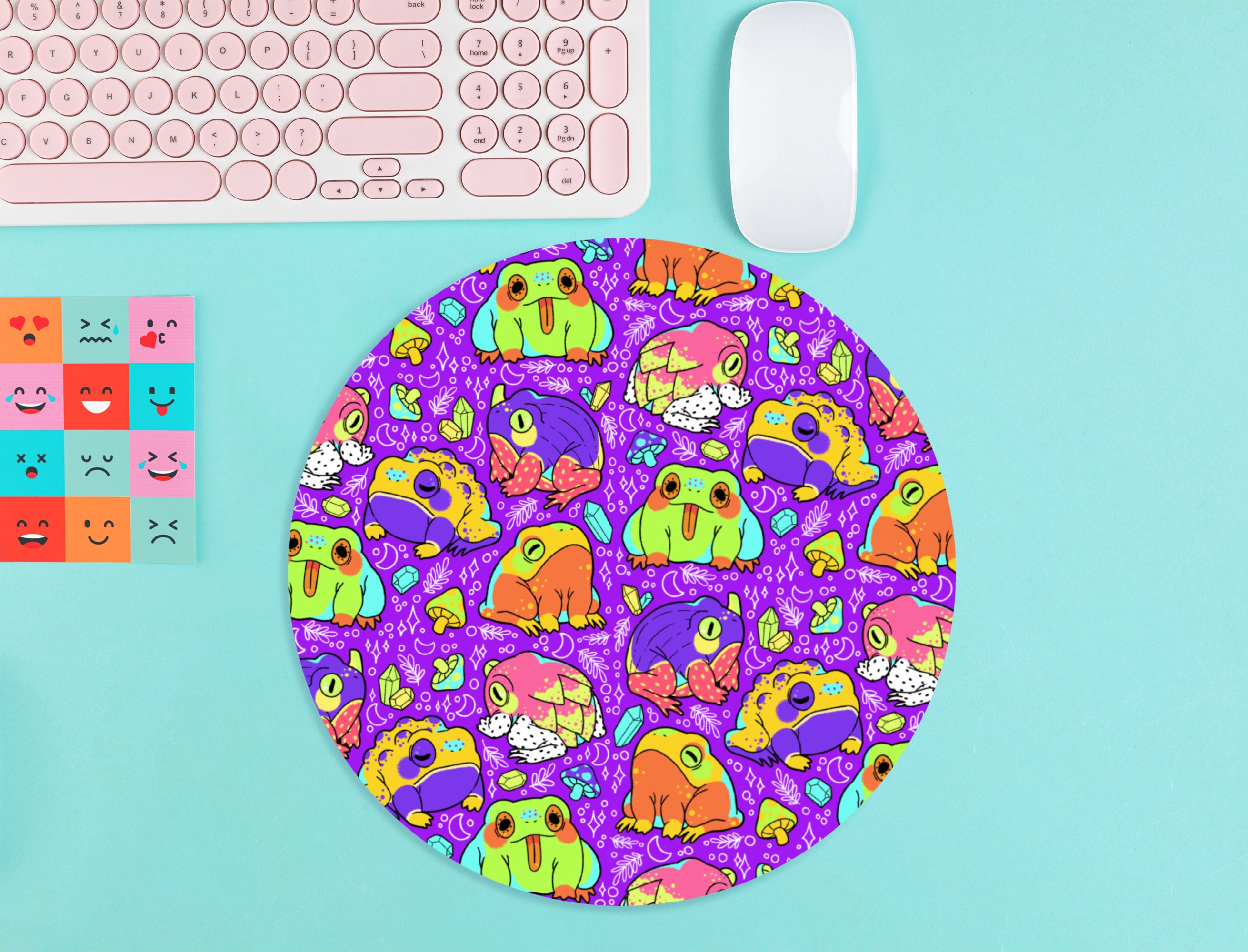 Cute Toad mouse pad Kawaii frog Desk Mat Witch office decor | Etsy