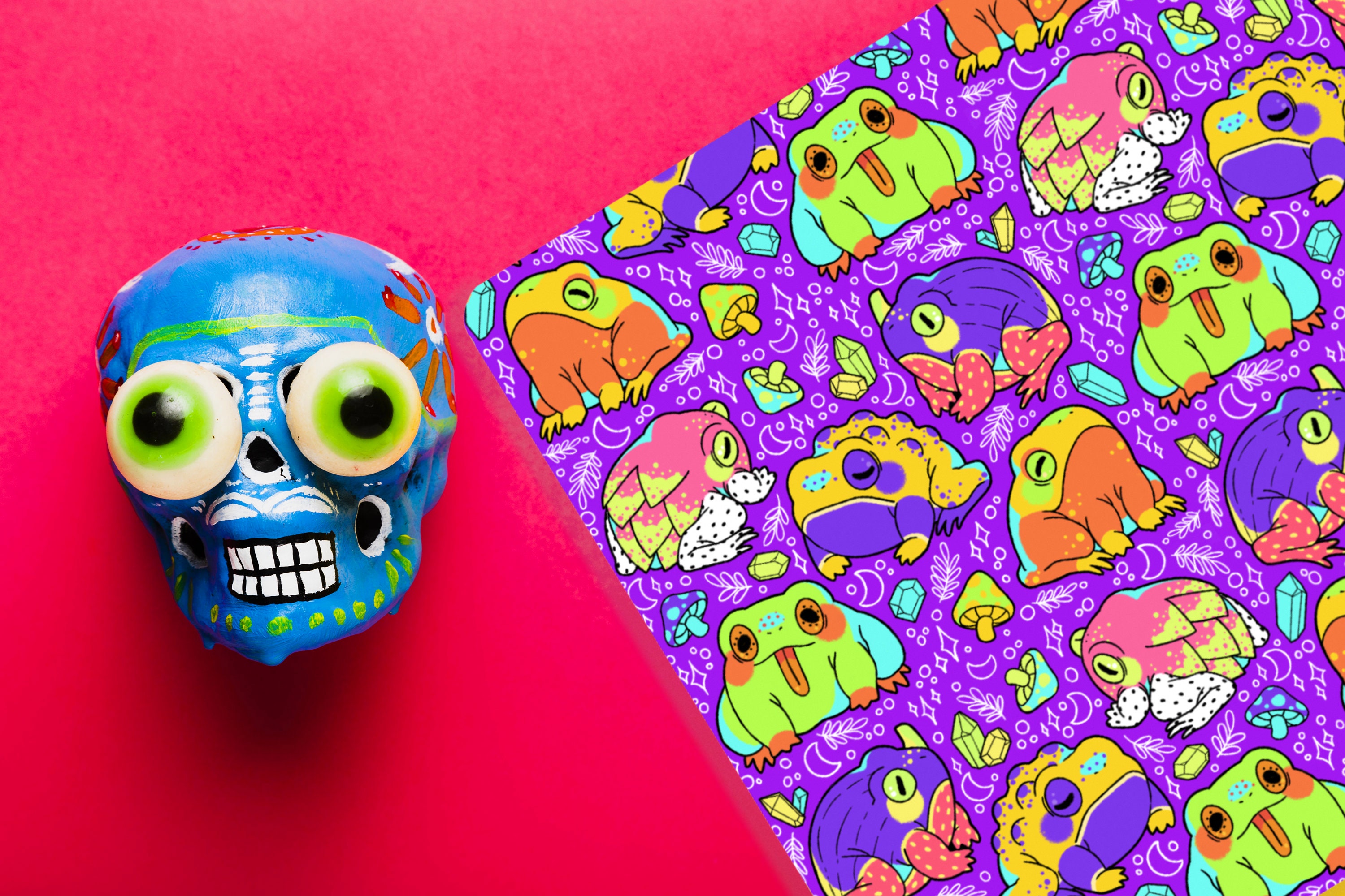 Cute Toad mouse pad Kawaii frog Desk Mat Witch office decor | Etsy