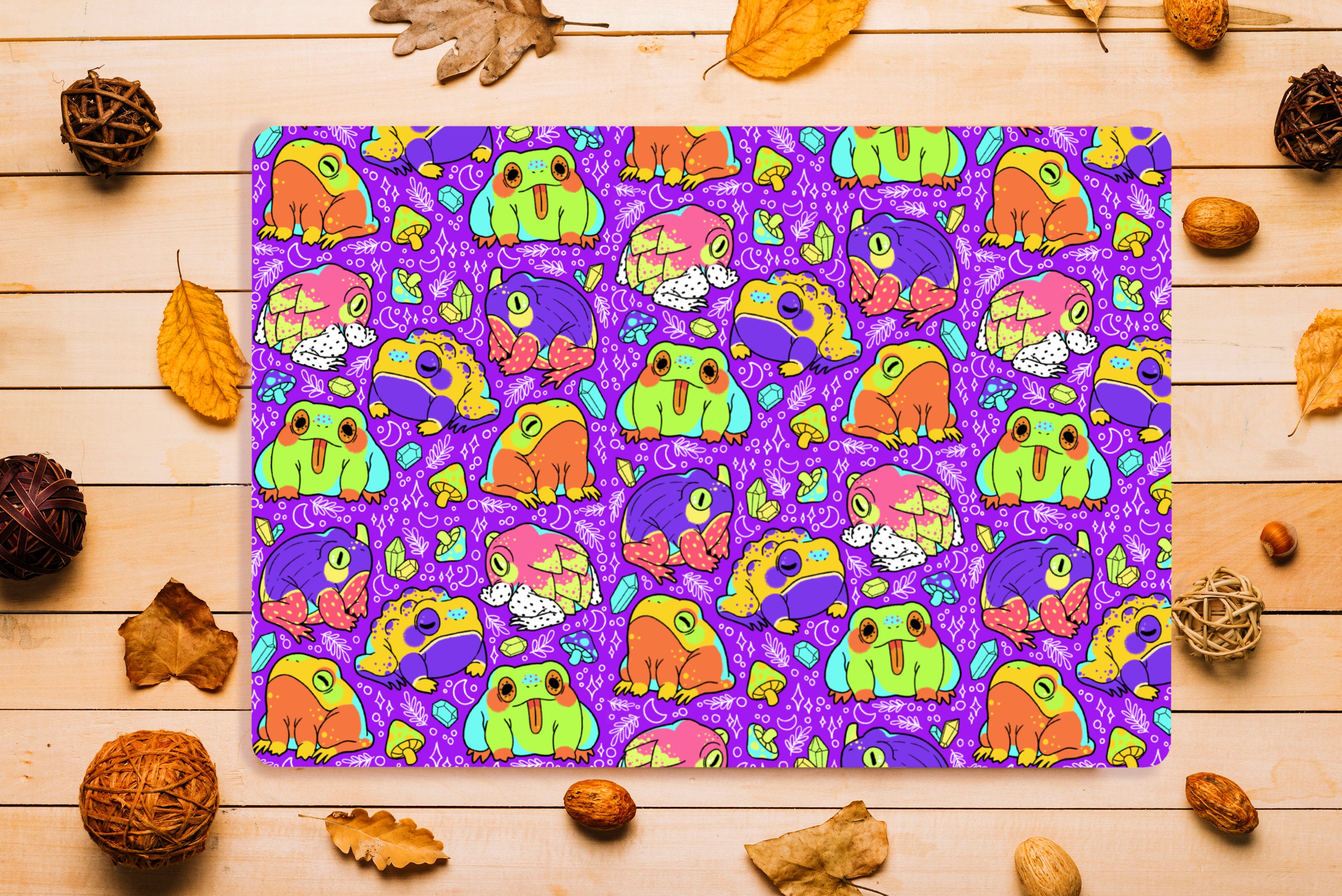 Cute Toad mouse pad Kawaii frog Desk Mat Witch office decor | Etsy