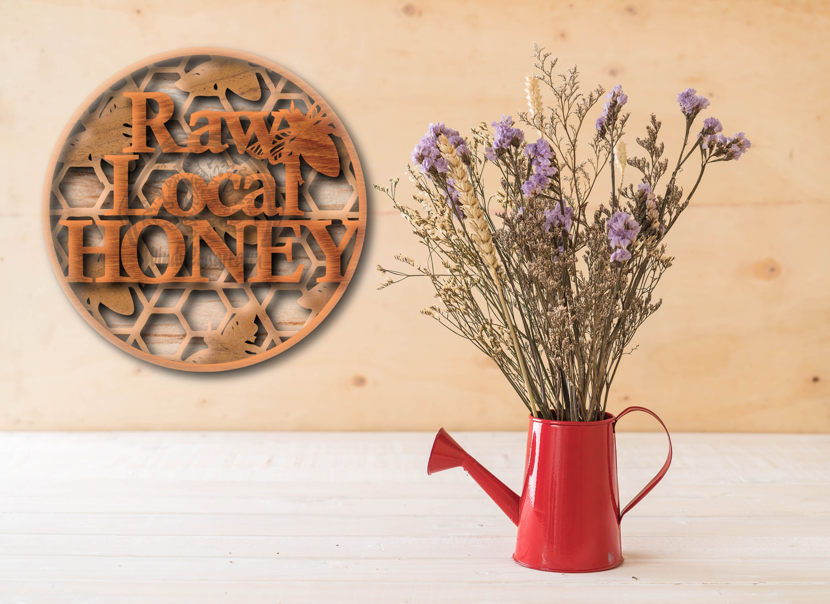 SVG FILE Raw Local Honey Farm Stand Sign Wall Art Farmhouse Decor Laser ...