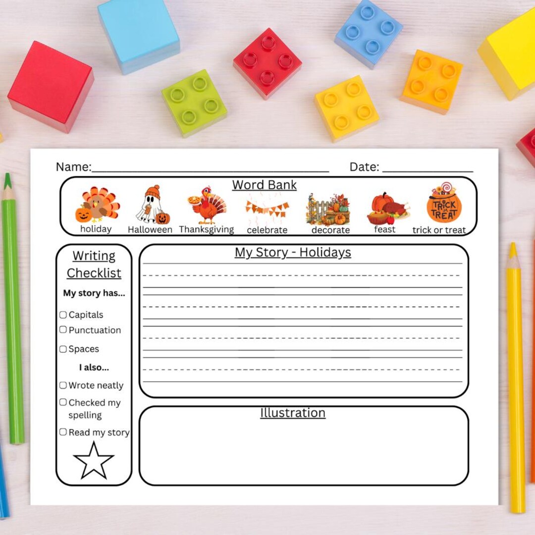 Autumn Fall Writing Prompts Elementary School Teachers Resource Digital ...