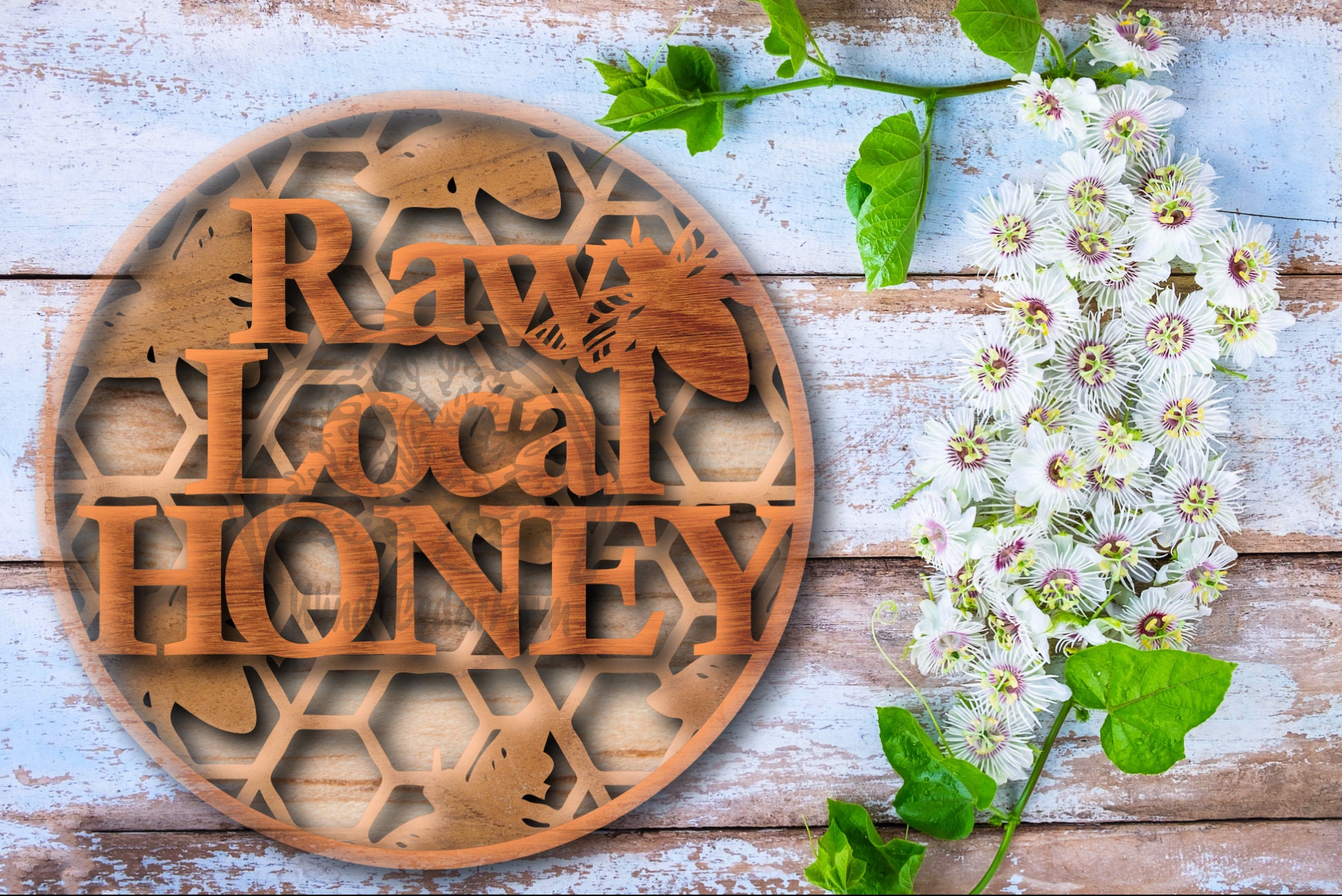 SVG FILE Raw Local Honey Farm Stand Sign Wall Art Farmhouse Decor Laser ...