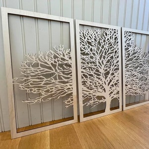 Tree Panel SVG File Glowforge Instant Download - 5 Files - Wall Art ...