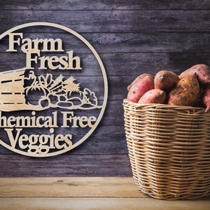 15 SVG Bundle Farm Stand Produce/veggie/fruit Sign Glowforge | Etsy