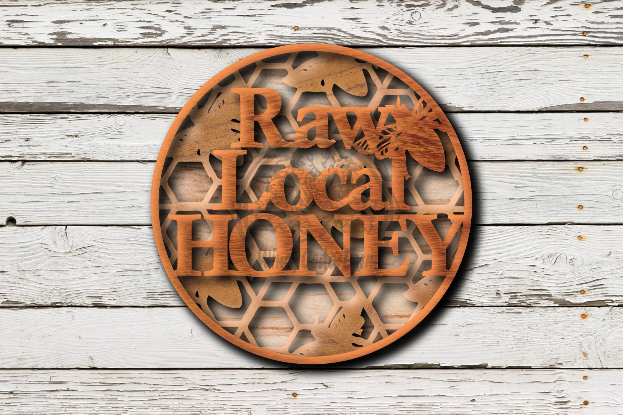 SVG FILE Raw Local Honey Farm Stand Sign Wall Art Farmhouse Decor Laser ...