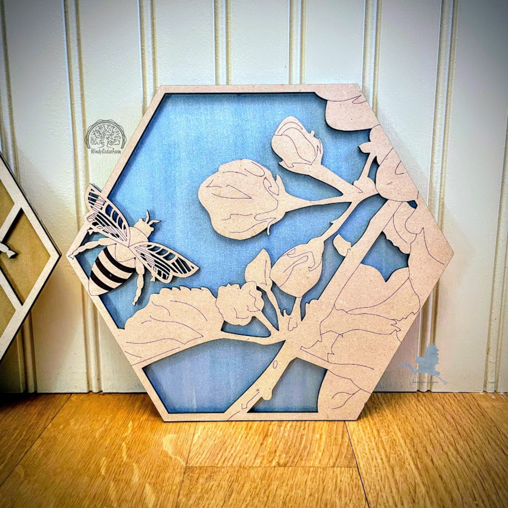 Honey Bee Wall Panel Bundle SVG File Download Apple Blossom Sunflower ...