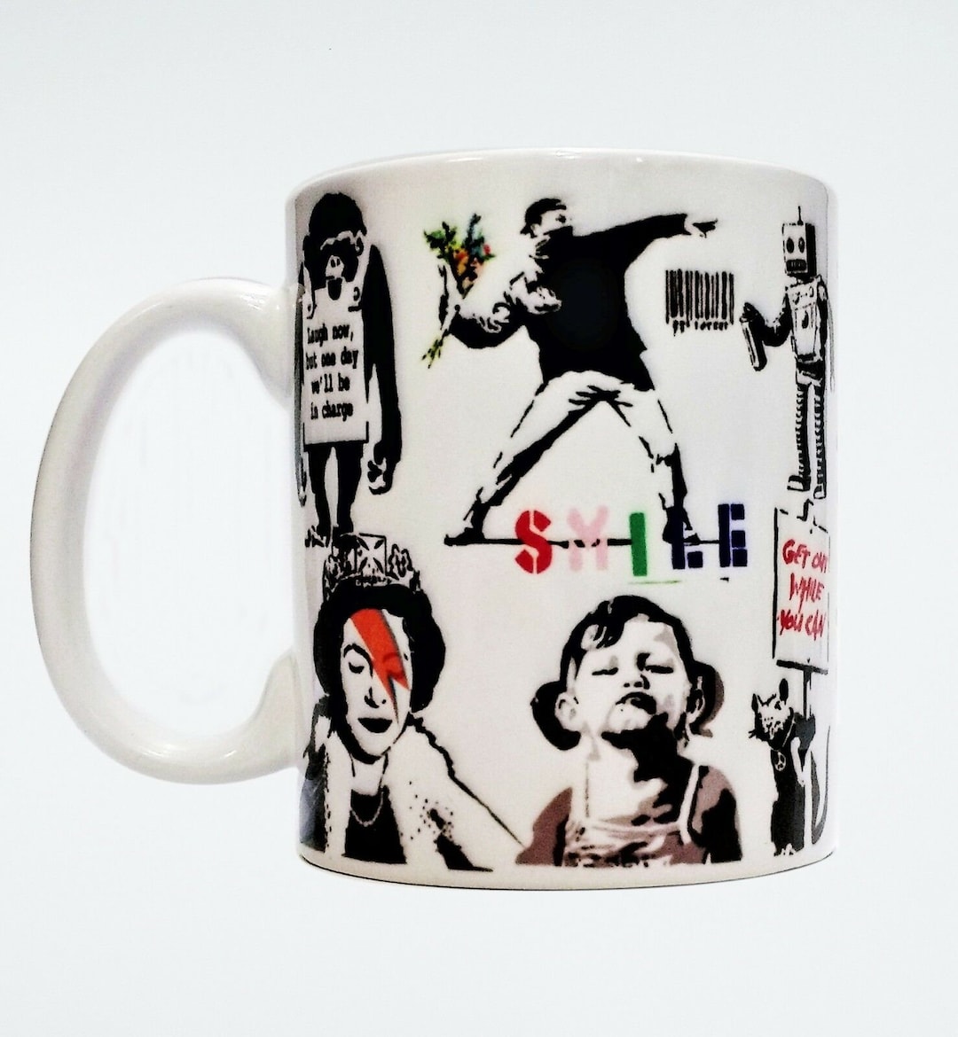 Banksy Street Art Collection Mug - Unique Design, Novelty Tea, Coffee ...