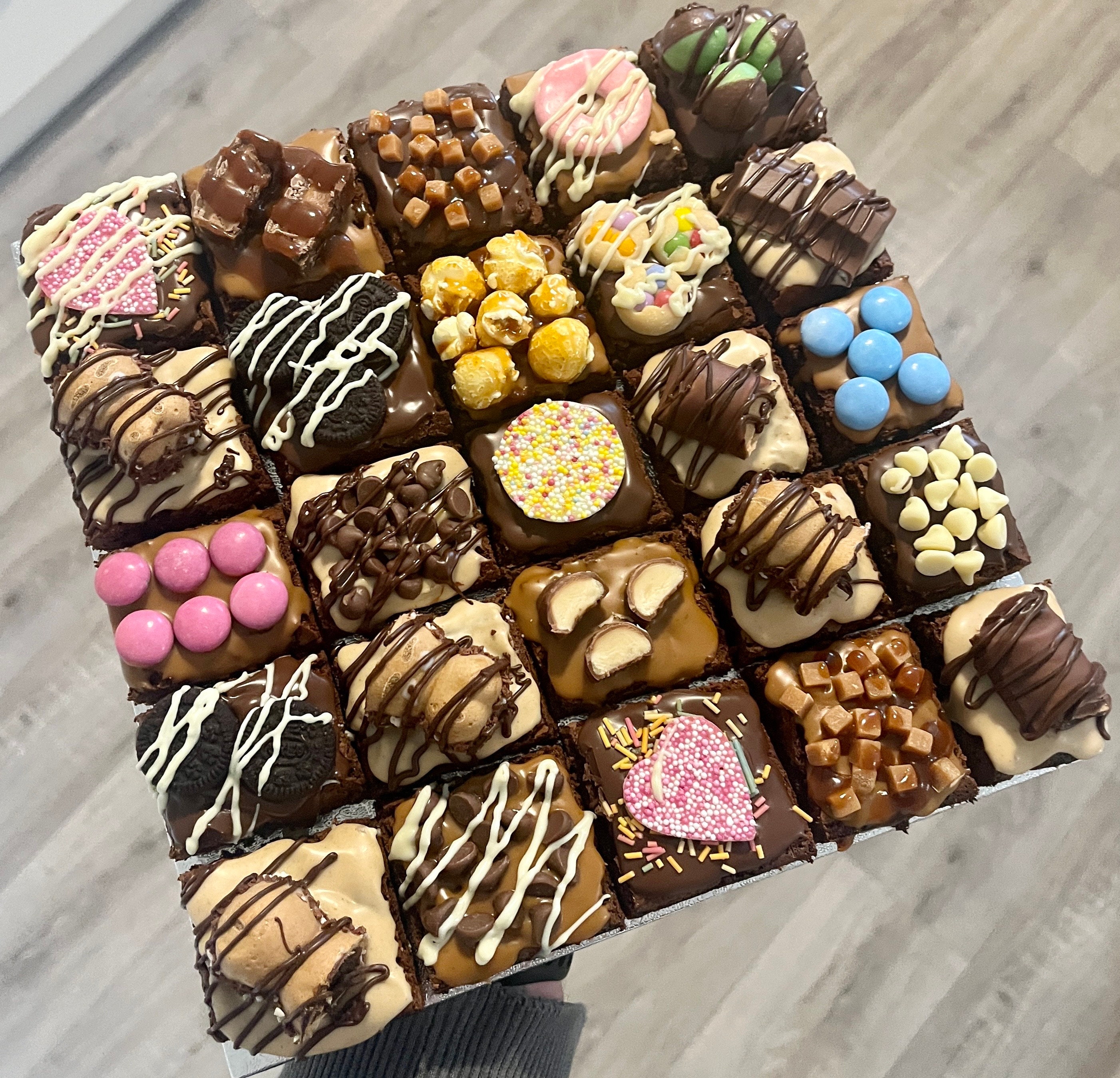 Bitesize Brownie Box. Mixed Box of Postal Brownies. 25 Mini Brownies ...