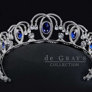 Romanov Sapphire Wave Tiara, Royal Art Nouveau Blue Sapphire Tiara ...