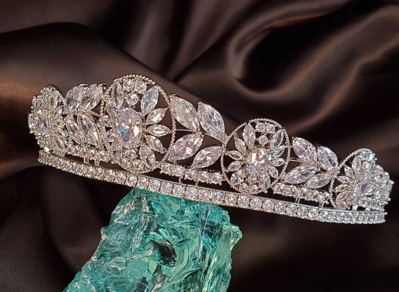 Bridal Tiara Art Deco Tiara Swarovski Crystal Bridal Wedding - Etsy