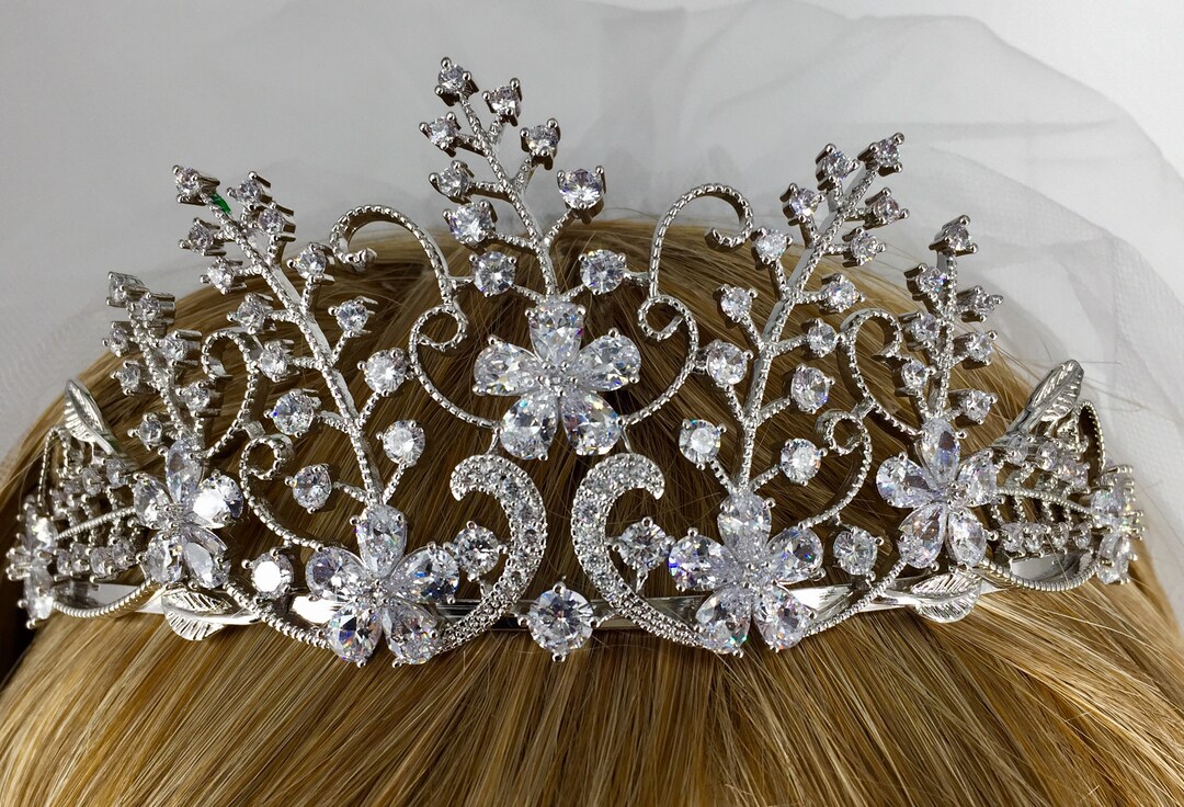 Tiara Silver, Bridal Headpiece,wedding Tiara Crown,bridal Tiara ...
