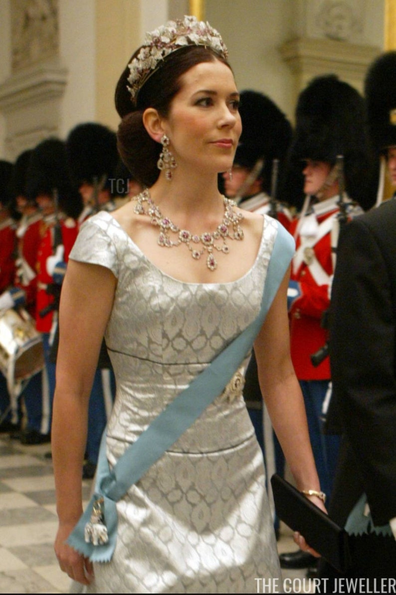 Tiara Floral Danish Royal Ruby Parure Tiara Replica berries - Etsy