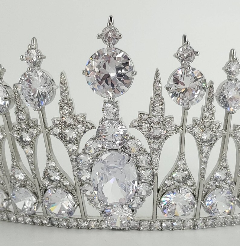 Swarovski Crystal Bridal Tiara, Large Royal Tiara, Dutch Sapphire and ...