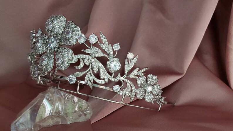 Spanish Floral Diamond Tiara Replicaroyal Tiara Replica - Etsy