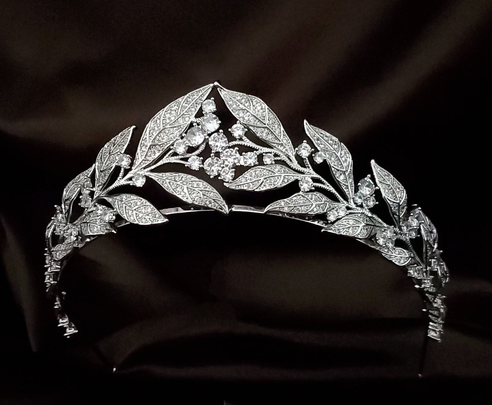 Brabant Laurel Wreath Bridal Tiara – Royal Replica Wedding Crown Silver ...