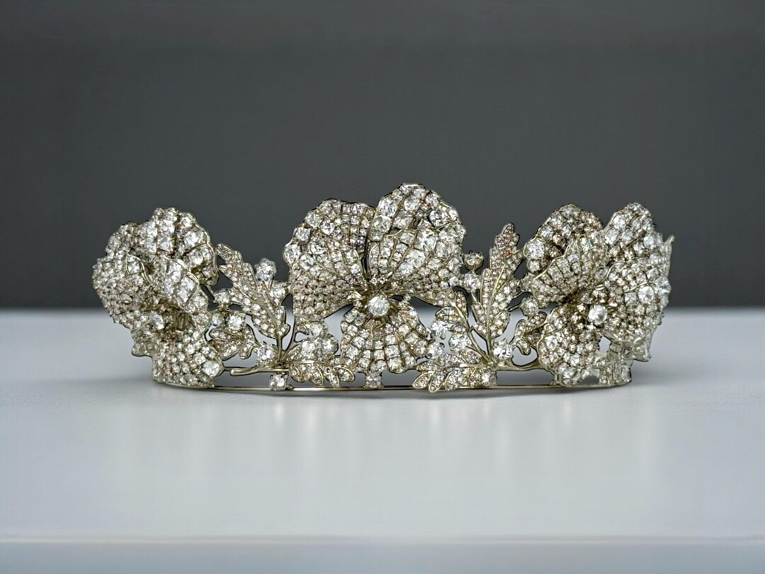 Belle Epoque Pansy Flower Tiara – French Floral Diadem Replica ...